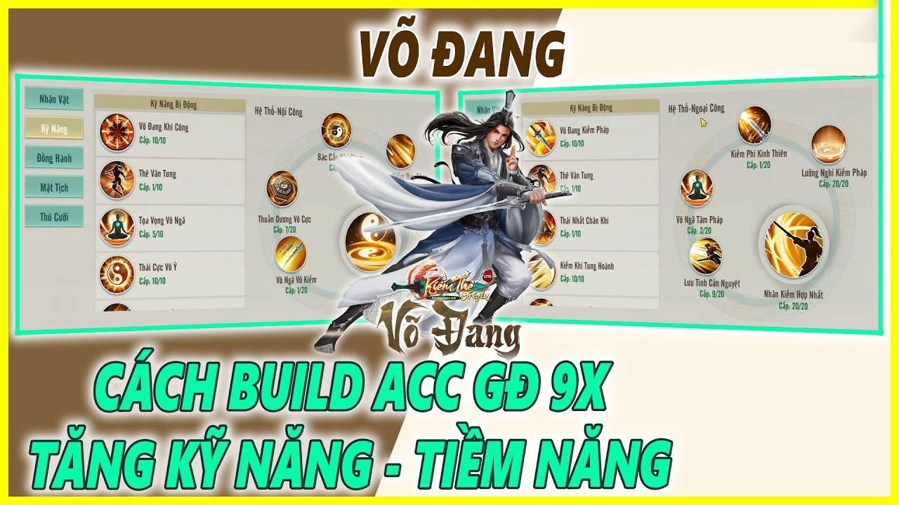 Hướng Dẫn Build Môn Phái Võ Đang Kiếm Thế Origin Hiệu Quả
